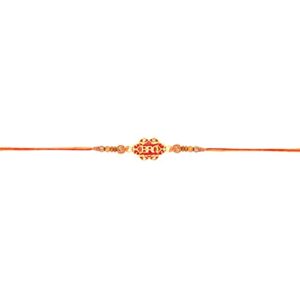 Rakhi for Raksha Bandhan Fancy Metal Bro Design Rakhi Gift for Brothers Handmade Rakhi (D10)