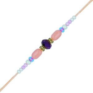 triyashh rakhi for brothers for raksha bandan rakhi stone/beads design rakhi handmade rakhi (d42)