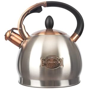 3quart whistling tea kettle classic teapot stainless steel teakettle with cool grip for stovetop