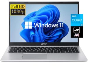 acer 2023 newest aspire 5 slim 15.6" fhd laptop, 11th gen intel core i3-1115g4(up to 4.1ghz,beat i5-7200u), 8gb ddr4 ram, 128gb ssd, wifi 6, usb-c, webcam, hdmi, windows 11s+jvq mp