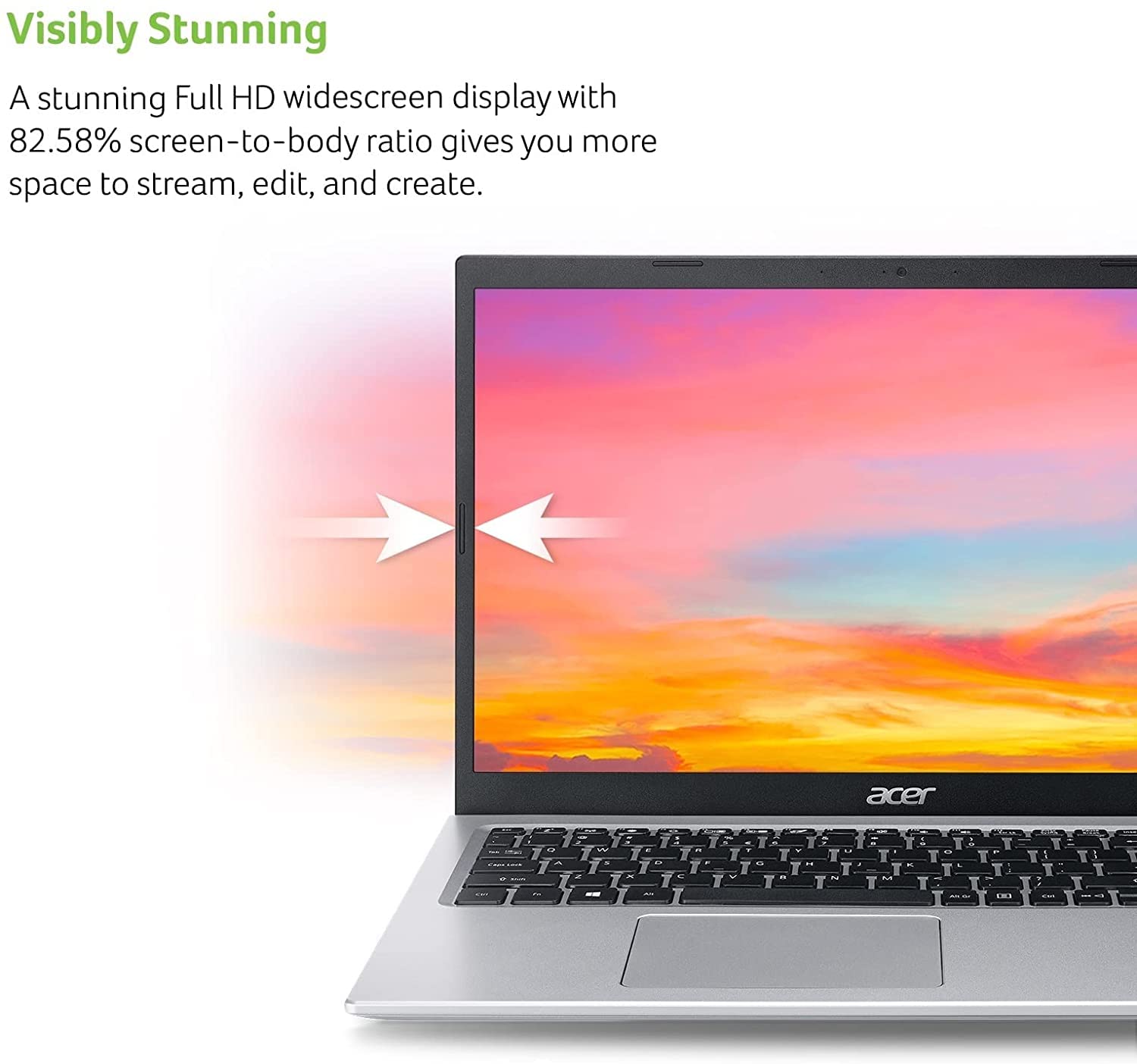 acer 2023 Newest Aspire 5 Slim 15.6" FHD Laptop, 11th Gen Intel Core i3-1115G4(Up to 4.1GHz,Beat i5-7200U), 8GB DDR4 RAM, 128GB SSD, WiFi 6, USB-C, Webcam, HDMI, Windows 11S+JVQ MP