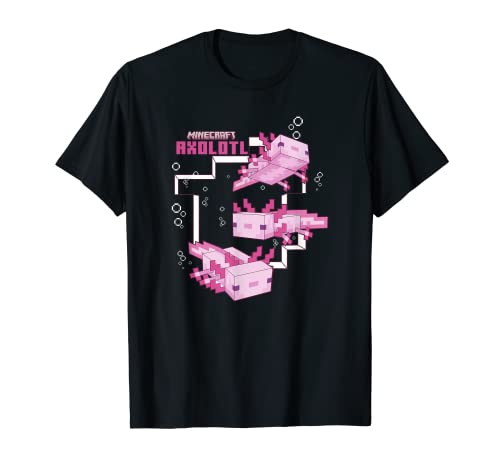 Minecraft Pink Axolotl Pond T-Shirt