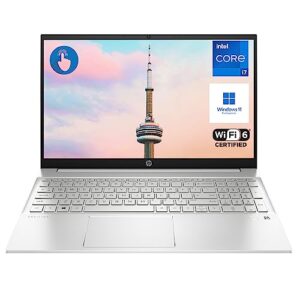 hp pavilion business laptop, 15.6" fhd touchscreen, intel core i7-1255u, 64gb ram, 2tb ssd, webcam, hdmi, wi-fi 6, backlit kb, fingerprint reader, windows 11 pro, silver