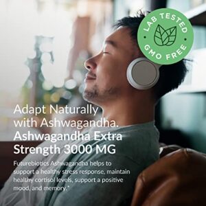 Futurebiotics Ashwagandha Capsules Extra Strength 3000mg - Stress Relief Formula, Natural Mood Support, Stress, Focus, and Energy Support Supplement, 360 Capsules