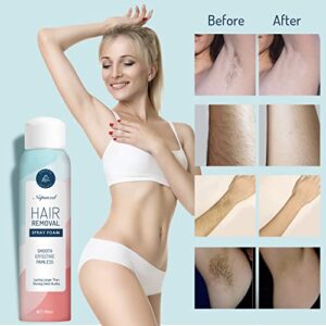 hair removal Spray, Upgraded Foam, Body hair removal for Women, Effective & Painless Cream, Safe Hair Depilatory Cream for Face, Arm, Leg, Armpit Use, Smooth Your Skin