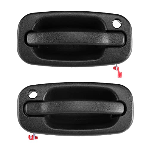 Exterior Door Handle for 1999-2007 Chevy Silverado Suburban Tahoe Avalanche GMC Sierra Yukon Cadillac Escalade, Front Left & Right Handle Replaces OE# 15034985,15034986,77261,77262