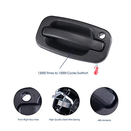 Exterior Door Handle for 1999-2007 Chevy Silverado Suburban Tahoe Avalanche GMC Sierra Yukon Cadillac Escalade, Front Left & Right Handle Replaces OE# 15034985,15034986,77261,77262