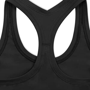 LASLULU Womens Summer Crop Tops Sexy Cropped Tank Top Sleeveless Muscle Tank Compression Exercise Gym Yoga Tops Summer Running Shirts Activewear(Black Medium)