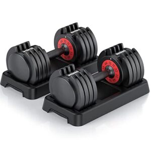 adjustable dumbbell 55lb 5 in 1 single dumbbell for men and women multiweight options dumbbell with anti-slip nylon handle fast adjust weight for home gym full body workout fitness