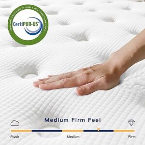 Vesgantti California King Mattress 12 Inch Innerspring Multilayer Hybrid Cal King Size Mattress - Ergonomic Design with Memory Foam and Pocket Spring Mattress - Box Top Series Medium Firm Feel