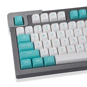 white green keycaps set 150 keys msa profile double shot iso/ansi layout for cherry mx switches mechanical gaming keyboard