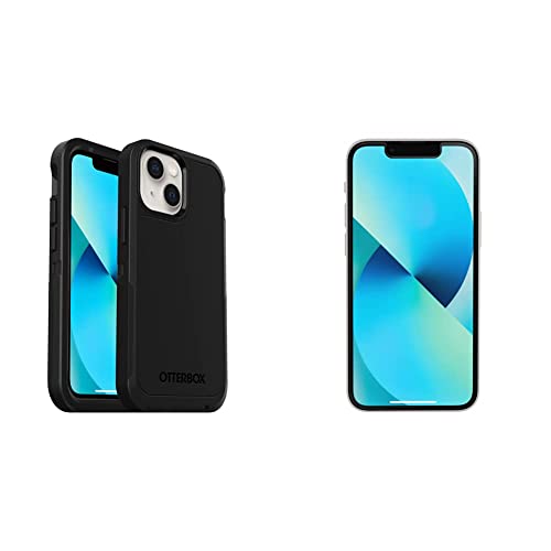 OtterBox Defender Series XT SCREENLESS Edition Case for iPhone 13 Mini & iPhone 12 Mini - Black + OTTERBOX Value Glass Series Screen Protector for iPhone 13 Mini (ONLY) - Clear