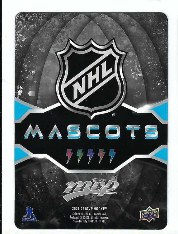 HUNTER 2021-22 Upper Deck MVP Mascot Gaming Card #M-12 Card Edmonton Oilers Hockey