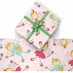 InterestPrint Princess and Fairy Wrapping Paper Design for Christmas and Printed Great - 1 Roll