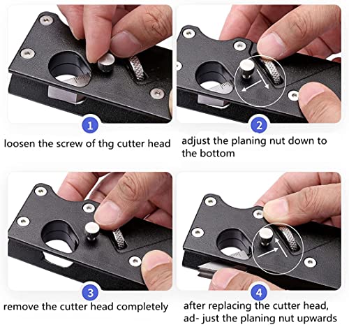 szhdxsy, Wood Planar carpenter's edge trimming tool, suitable for manual chamfering and planing of wood quick trimming,for Quick Edge Trimming and Chamfering,Black