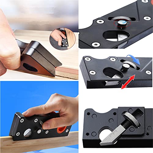 szhdxsy, Wood Planar carpenter's edge trimming tool, suitable for manual chamfering and planing of wood quick trimming,for Quick Edge Trimming and Chamfering,Black