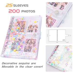 Instax Mini Photo Album,Photocard Binder, 200 Pockets Photo Album for Fujifilm Instax Mini 11 90 70 50S 26 25 9 8+ 7S/Polaroid Snap Kpop Photocard Holder Book (Color -2)