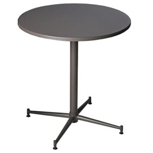 GWAREZ Modern Round Pub Table23.6-Inch Top Outdoor Metal Bar Height Table,Metal Frame Outdoor Indoor Furniture for Garden Balcony Backyard Pool Porch Lawn Living Room,Easy Assembly(29.5H, Brown)…