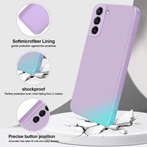 GiiYoon Silicone Case Compatible with Samsung Galaxy S21 5G, Full Body Silky Soft Touch Phone Case with Camera Protection, Shockproof Cover with Microfiber Lining, Purple