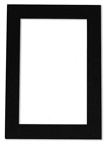 Pack of Ten Acid Free 28x34 Mats Bevel Cut for 26x32 Photos - Black with Black Core Precut Matboards With Backing Boards and Self Seal Photo Mat Bags For Pictures, Photos, Framing - 4-ply Thickness