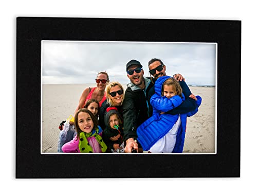 Pack of Ten Acid Free 28x34 Mats Bevel Cut for 26x32 Photos - Black with Black Core Precut Matboards With Backing Boards and Self Seal Photo Mat Bags For Pictures, Photos, Framing - 4-ply Thickness