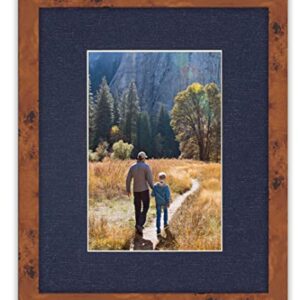 Pack of 25 Acid Free 11x17 Mats Bevel Cut for 9x14 Photos - Navy Canvas Texture Precut Matboards For Pictures, Photos, Framing - 4-ply Thickness