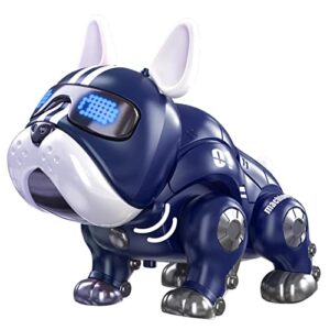 robot dog toy for kids - robotic stunt puppy built-in led lights and music - battery operated interactive puppy with music for kids, technological dancing dog toy electronic pets for kids germplasm