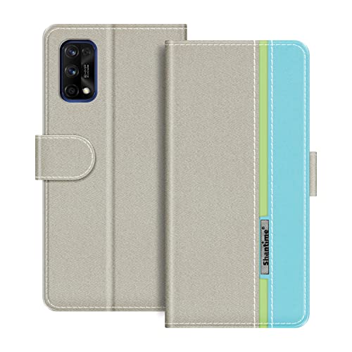 for Oppo Realme 7 Pro Flip Cover, Magnetic Buckle Multicolor Business PU Leather Phone Case with Card Slot, for Oppo Realme 7 Pro Sun Kissed Leather 6.4 inches