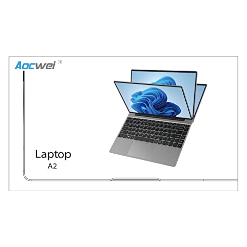 Ruzava/Aocwei Laptop Win 10 14" 6GB DDR4 64GB Storage Intel N4020 (Up to 2.8Ghz) 2-Core 1920x1080 FHD Dual WiFi BT 4.2 Mini HDMI Support 512GB TF 1TB SSD Expand for Work Study Entertainment-Gray