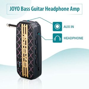 JOYO Bass Guitar Headphone Amp Bassist Pocket Mini Practice Amplifier with Aux in (JA-03B)