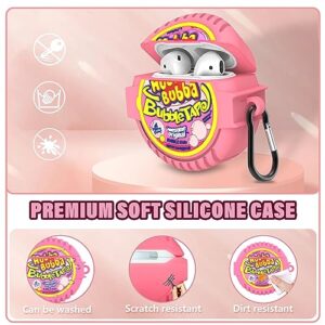 (3 Pack) Cute Airpod Case for Airpods 2&1, 3D Kawaii Silicone Cartoon Food Funny Protective Cover Accessories Skin for Airpod 1&2 Gen Charging Case for Girls Boys-(Bubble Gum+Sport Water+Takis)