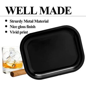 tlhaoa Tray Metal Rolling Tray (Black, 7" x 5.5")