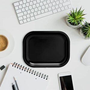 tlhaoa Tray Metal Rolling Tray (Black, 7" x 5.5")