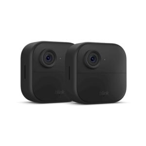 all-new blink outdoor 4 (4th gen) – wire-free smart security camera, two-year battery life, two-way audio, hd live view, enhanced motion detection, works with alexa – 2 camera system