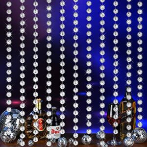 12 meters disco ball beaded curtain christmas tree ornaments decorations reflective mini disco ball ornaments hanging disco ball for window door curtain passage wedding backdrop