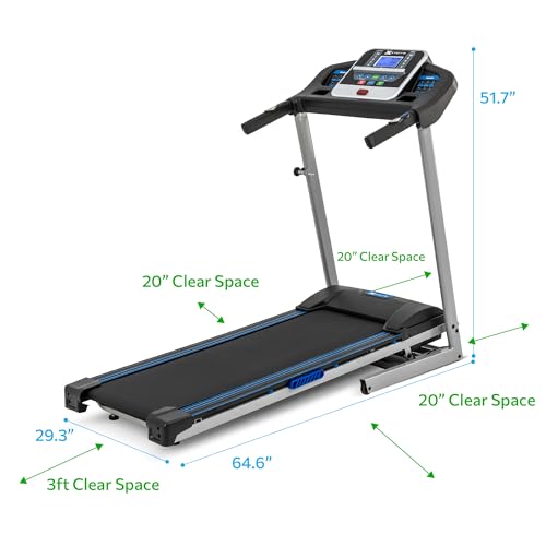 XTERRA Fitness TR Folding Treadmill, 250 LB Weight Capacity, Black