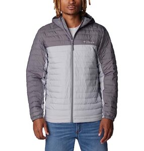 columbia men's silver falls hooded jacket, columbia grey/city grey, small