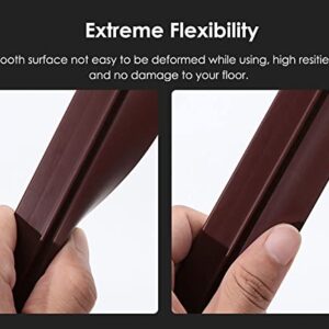 Self Adhesive Door Draft Stopper, Strong Door Sweep for Exterior & Interior Doors, Door Bottom Seal Strip for Reduction Soundproof, Brown