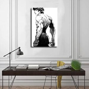 YYUU Gurappura Baki Poster Baki Hanma Poster Baki Poster (14) Canvas Poster Posters for Room Aesthetic Art Poster Print Poster 12x18inch(30x45cm) Unframe-style