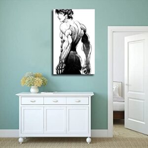 YYUU Gurappura Baki Poster Baki Hanma Poster Baki Poster (14) Canvas Poster Posters for Room Aesthetic Art Poster Print Poster 12x18inch(30x45cm) Unframe-style