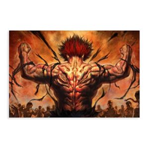 yyuu baki hanma poster hanma yujiro poster (5) posters for room aesthetic bedroom decor art poster 12x18inch(30x45cm) unframe-style