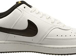 NIKE Men's Sneaker, White Black Metallic Gold, 10.5