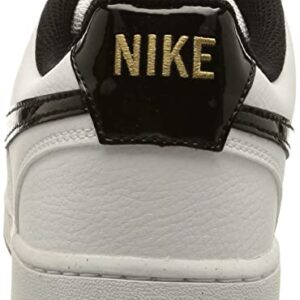 NIKE Men's Sneaker, White Black Metallic Gold, 10.5