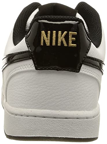 NIKE Men's Sneaker, White Black Metallic Gold, 10.5