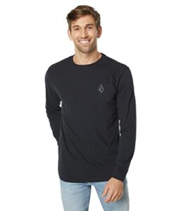 volcom men's stone tech long sleeve quick drying tee, black, xx-large