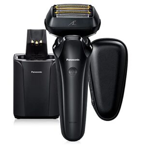 panasonic electric razor for men, electric shaver, arc6 six-blade electric razor with premium automatic cleaning and charging station, es-ls9a-k (black)