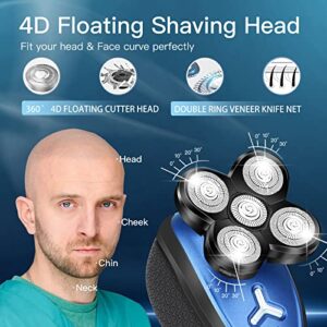 Head Shavers for Bald Men Electric Head Razors Wet Dry,Bald Head Shavers for Mens Head,Electric Shavers for Men Face, Grooming Ket Head Shaver Waterproof with Sensitive Skin Man Shaving Cordless