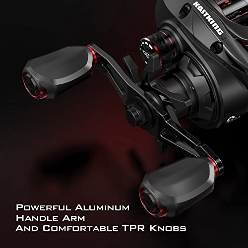 KastKing Brutus Baitcasting Fishing Reel, Graphite Frame, 7.2:1 Gear Ratio, 5+1 Shielded Stainless-Steel Ball Bearings,10 Button Magnetic Braking System, 17.6LB Carbon Fiber Drag, Right Hand