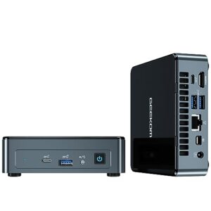 geekom mini pc mini air11, intel 11th gen n5095 mini computers with fan cooling(up to 2.9ghz) 8gb dual ddr4, 256g m.2 ssd desktop with windows 11 pro support 4k uhd,dual wifi,bt,hdmi,gigabit ethernet