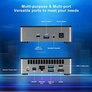 GEEKOM Mini PC Mini Air11, Intel 11th Gen N5095 Mini Computers with Fan Cooling(up to 2.9GHz) 8GB Dual DDR4, 256G M.2 SSD Desktop with Windows 11 Pro Support 4K UHD,Dual WiFi,BT,HDMI,Gigabit Ethernet